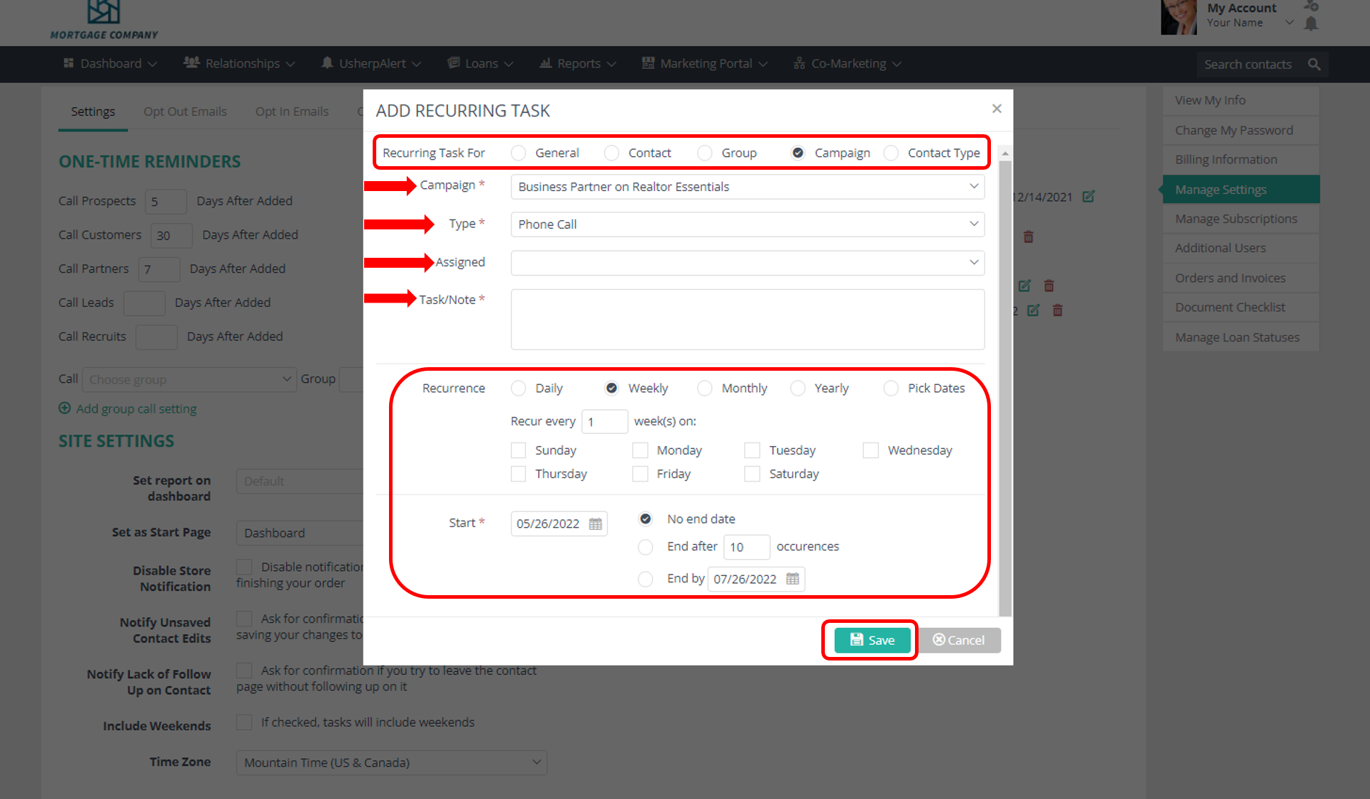 How to Set Up Call Settings – Usherpa Knowledge Center
